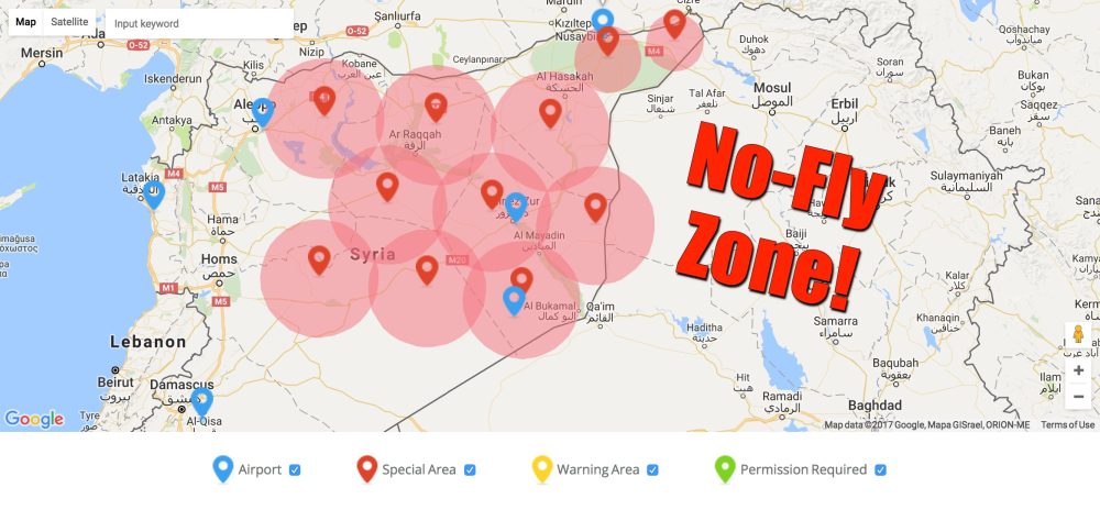 DJI quietly adds large parts of Syria and Iraq to its no-fly zone for ...
