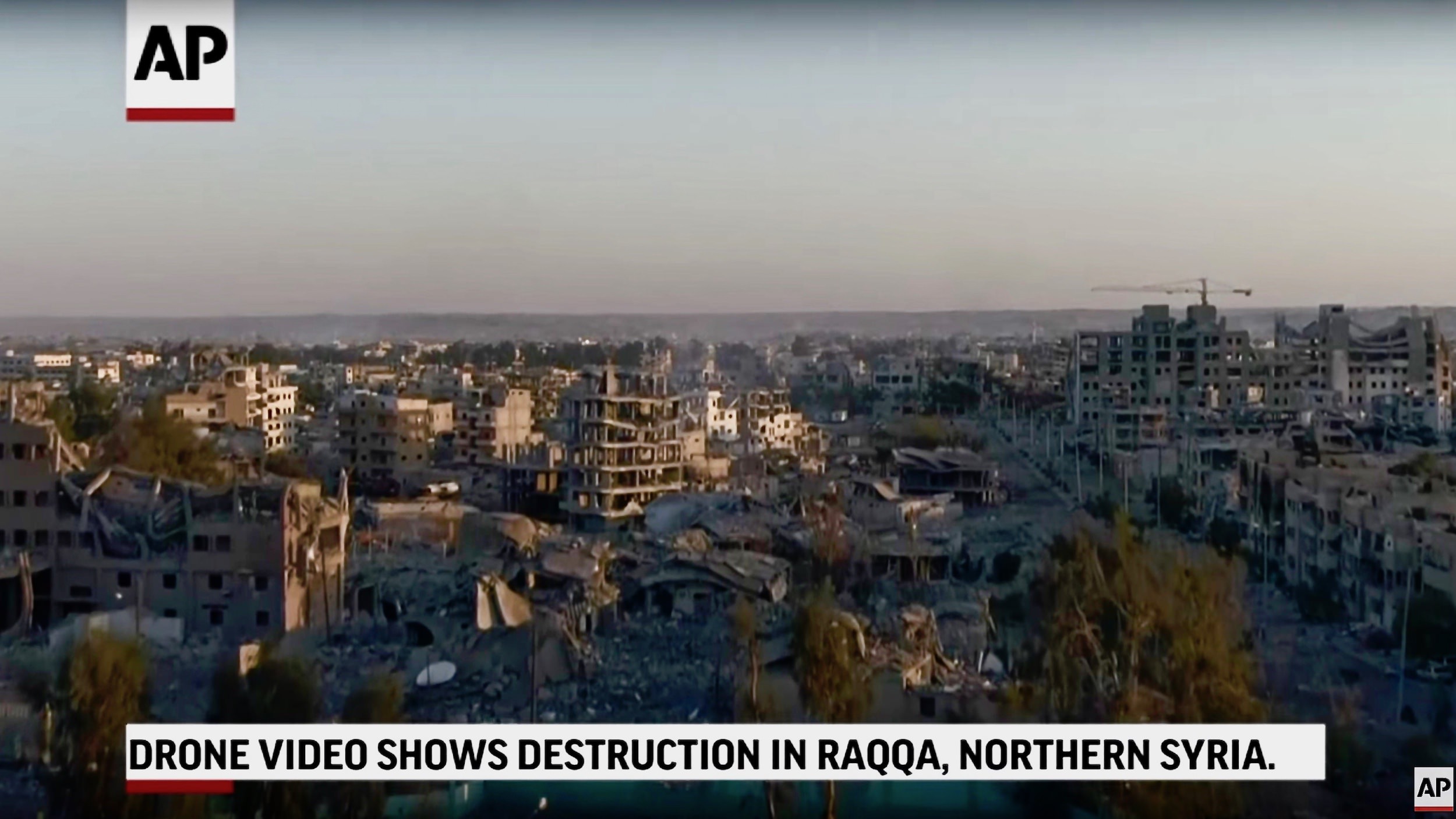 Drone video shows utter and complete destruction of Raqqa in Northern ...