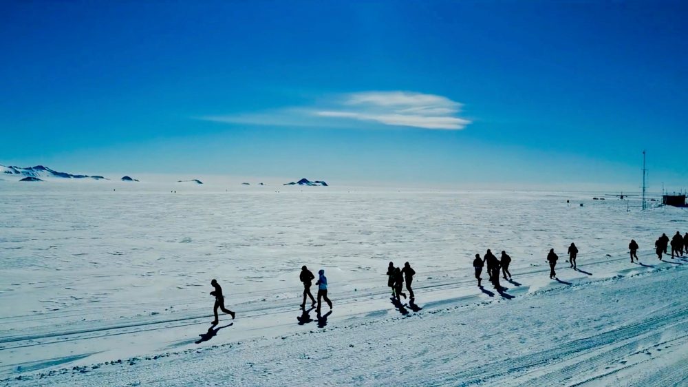 Cinematic footage of Antarctic Ice Marathon captured by drone [video ...