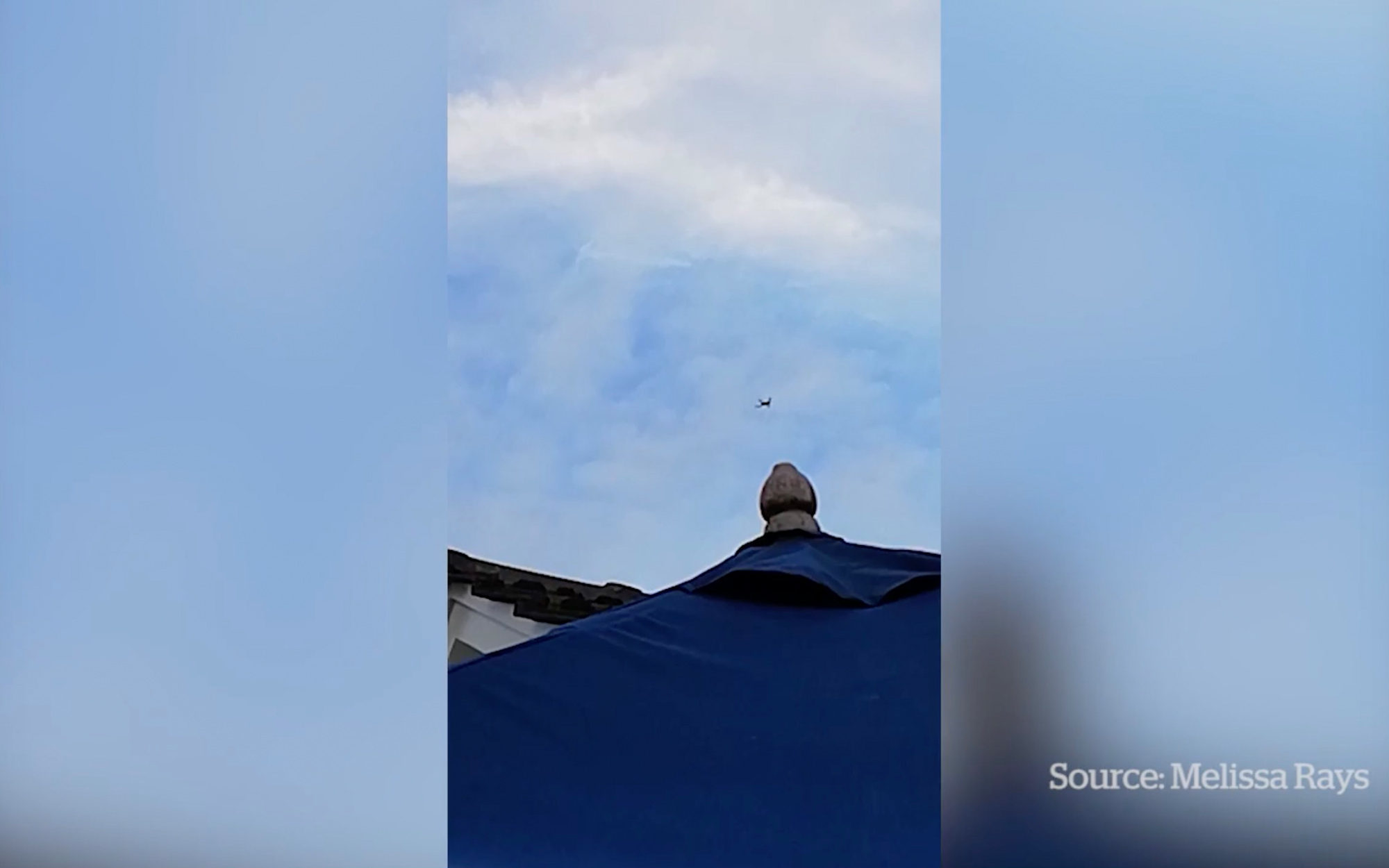 Sunbathing mother and daughter feel watched by hovering drone in ...