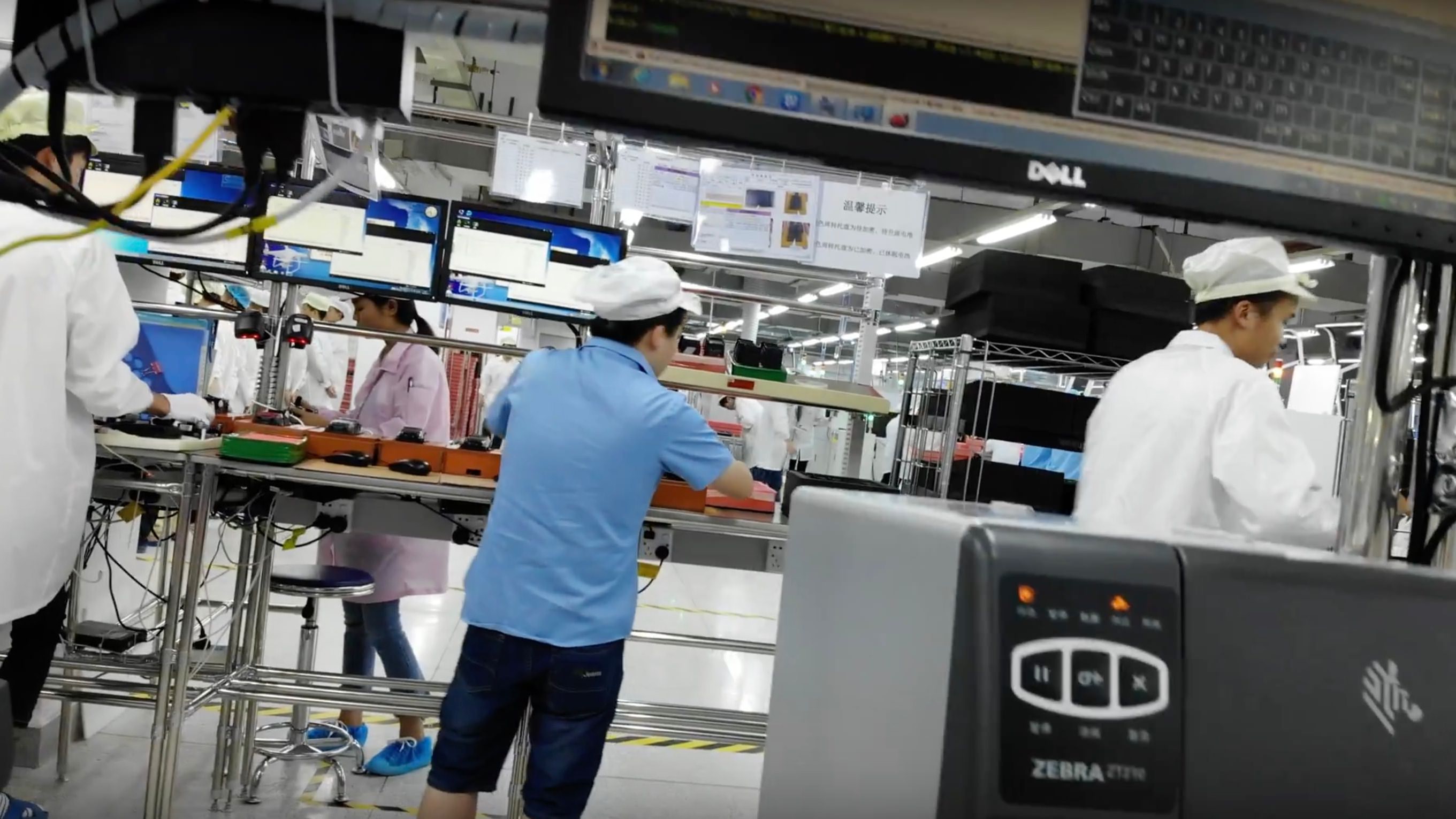 Take a look inside DJI's factory as a Mavic Air records the final steps ...