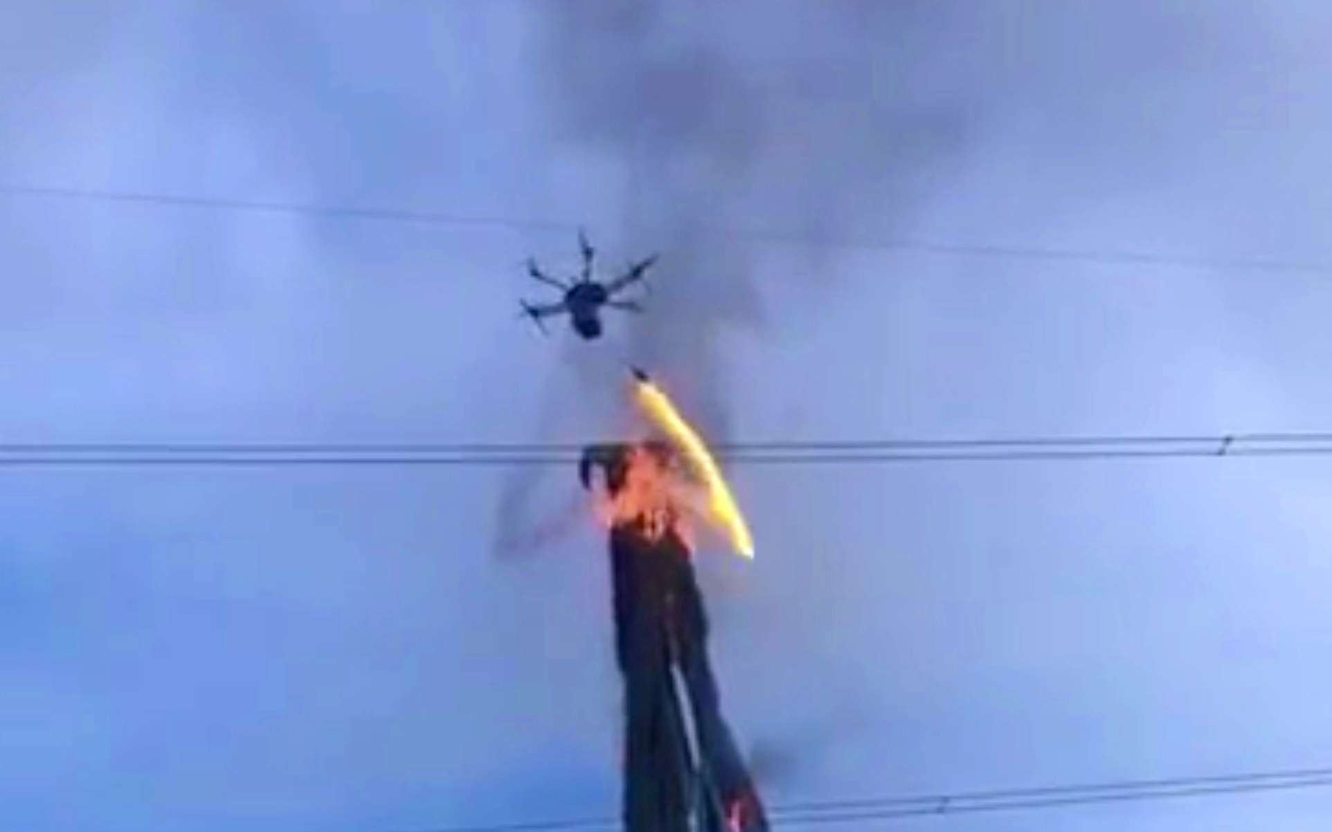 How do you clean debris of a power line? Simple, you use a drone! - DroneDJ