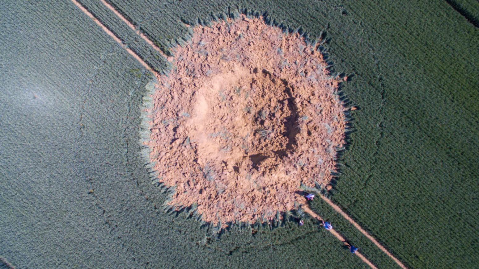 Drone photo shows crater WWII bomb explosion in Germany - DroneDJ