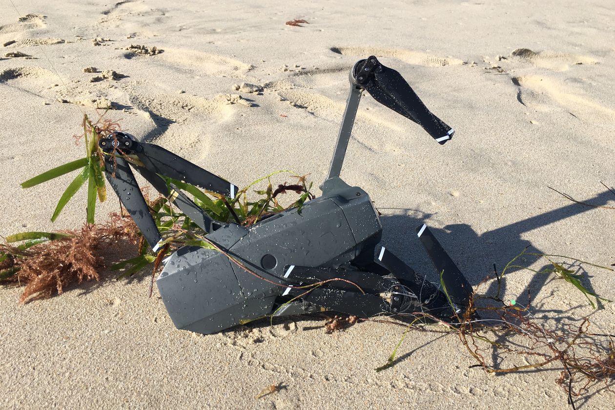 Modern fisherman has a rod, reel, and a DJI drone