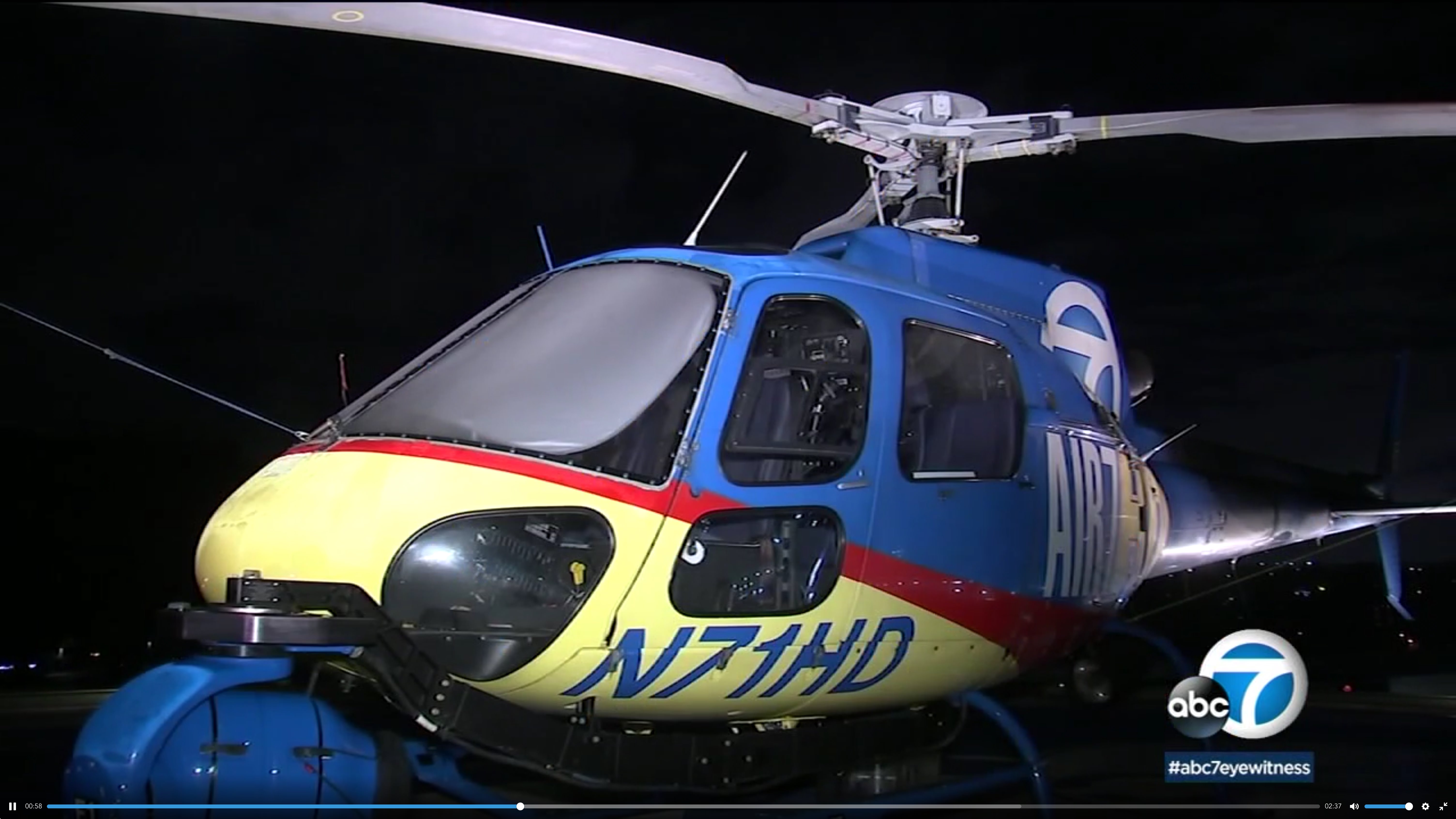 AIR7 HD helicopter struck by object, believed to be a drone