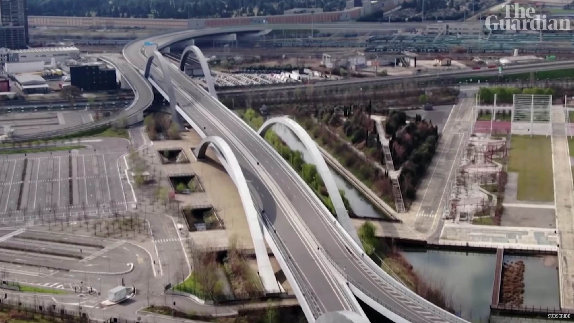 Drone video shows deserted Italian highways amid Coronavirus lockdown