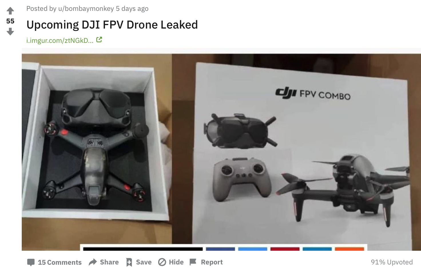 Here's what Reddit thinks of the forthcoming DJI FPV drone