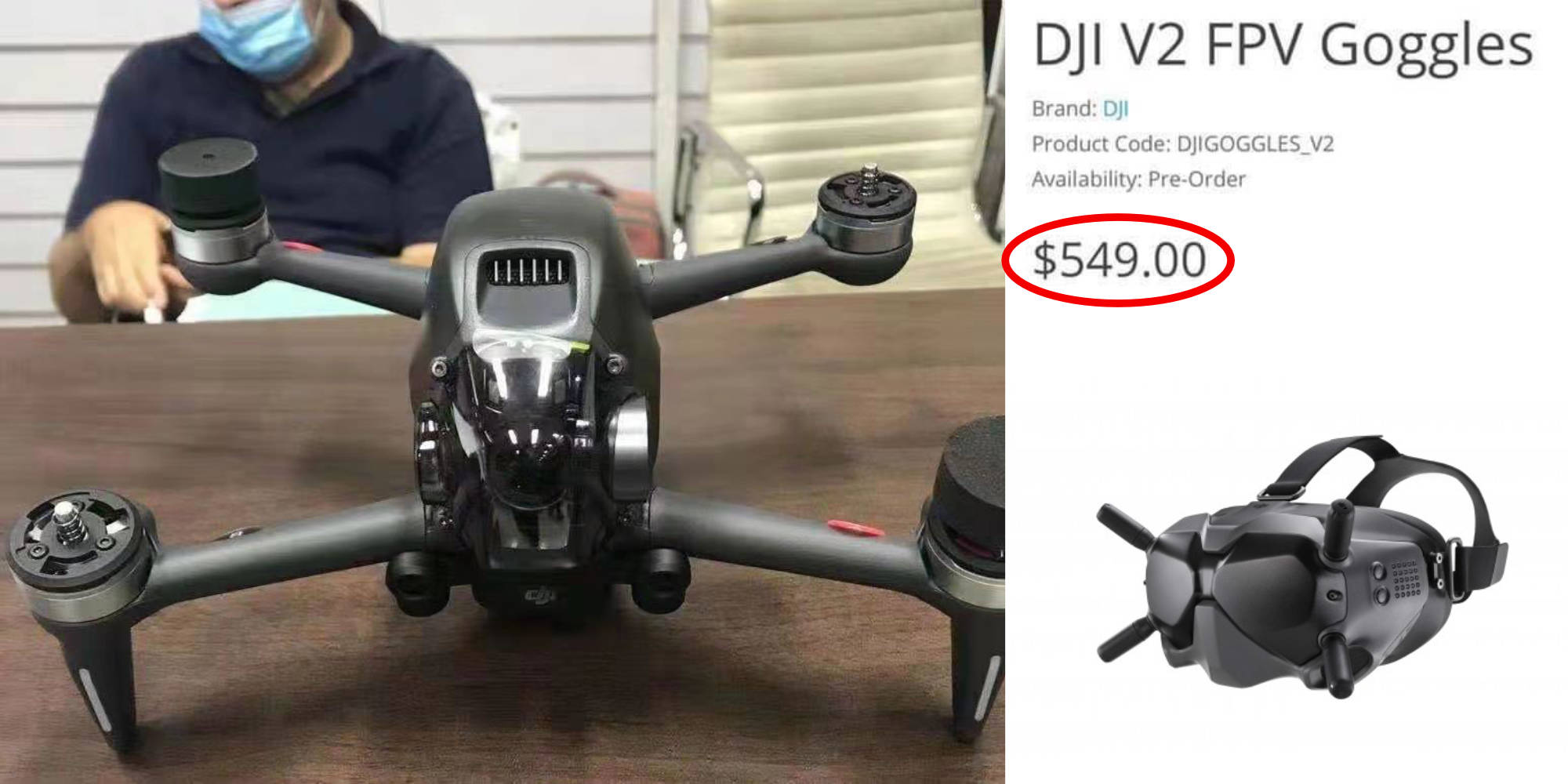 DJI FPV Goggles V2 price leak, more images, and dates