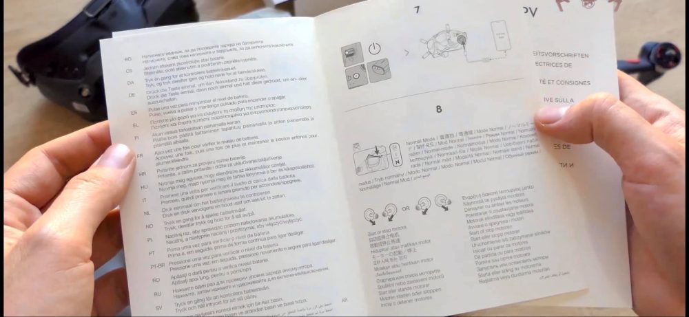 A look at the DJI FPV drone Quick Start Guide manual
