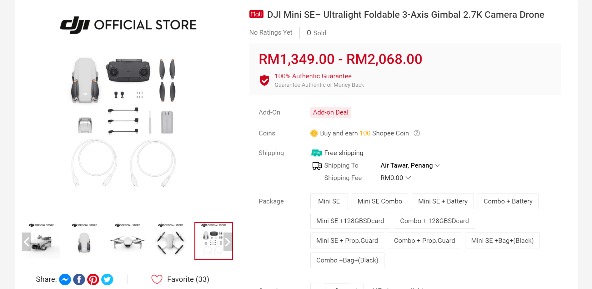 DJI Mini SE sales begin in Malaysia; what about worldwide launch?