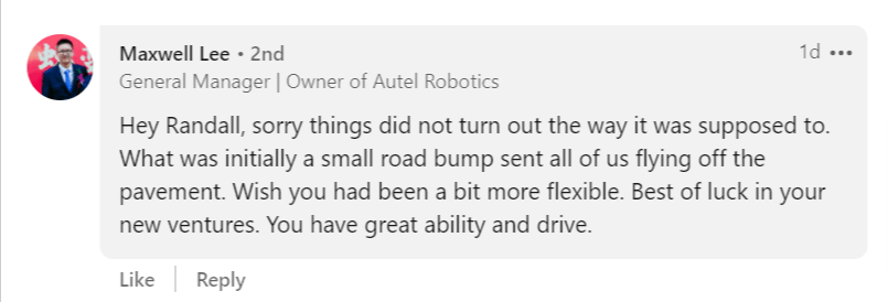 Autel Robotics reacts to CEO Randall Warnas’s resignation